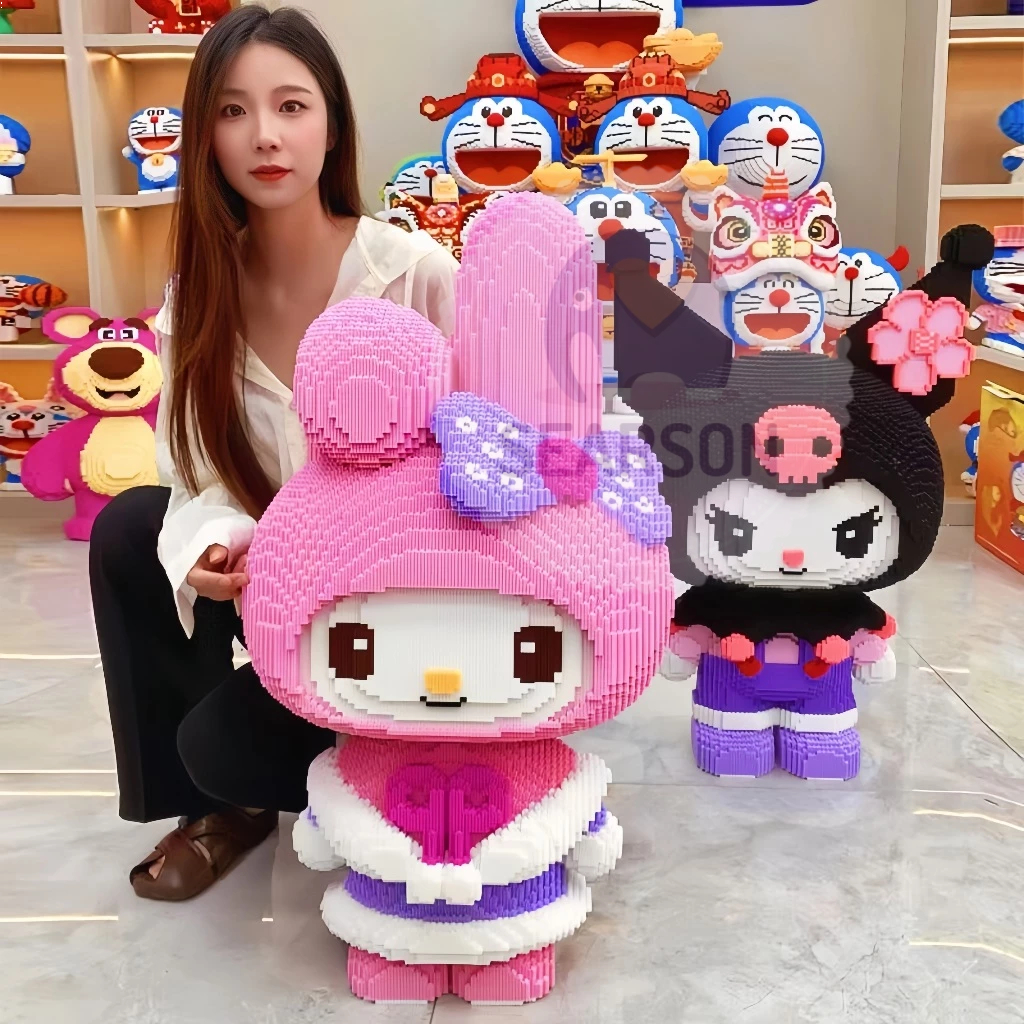 Jual 55CM lego bricks jumbo kuromi Besar Nano Block Sanrio Anime Series ...