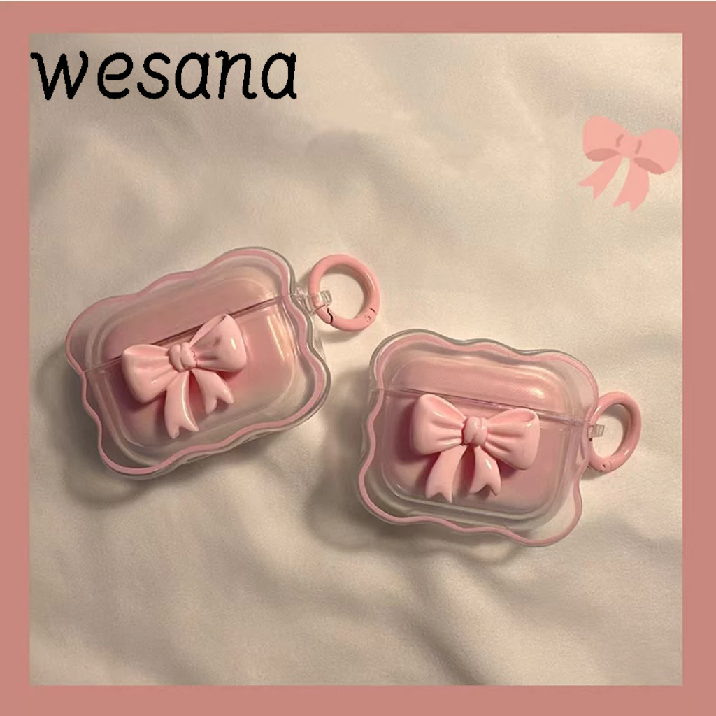Jual AirPods Casing Pelindung Headphone Lucu Dengan Pita Merah Muda ...