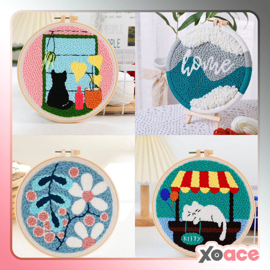 Jual Punch Needle Kit Set Paket DIY Sulam Menyulam Embroidery Big Punch ...