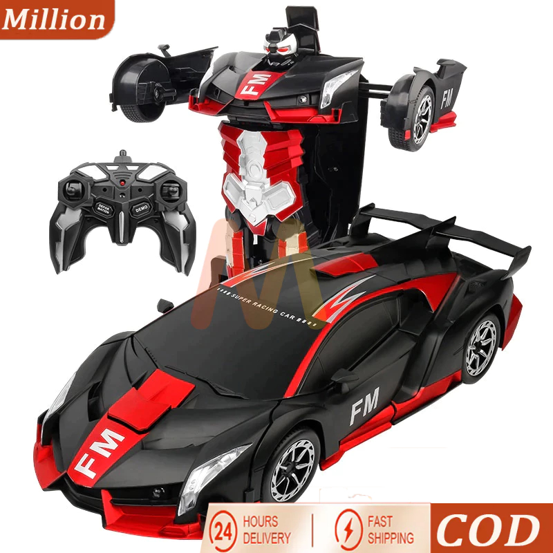 Jual 【COD】RC TRANSFORMER 1: 18 MOBIL REMOT ROBOT PREMIUM BUGGATI/ RC ...