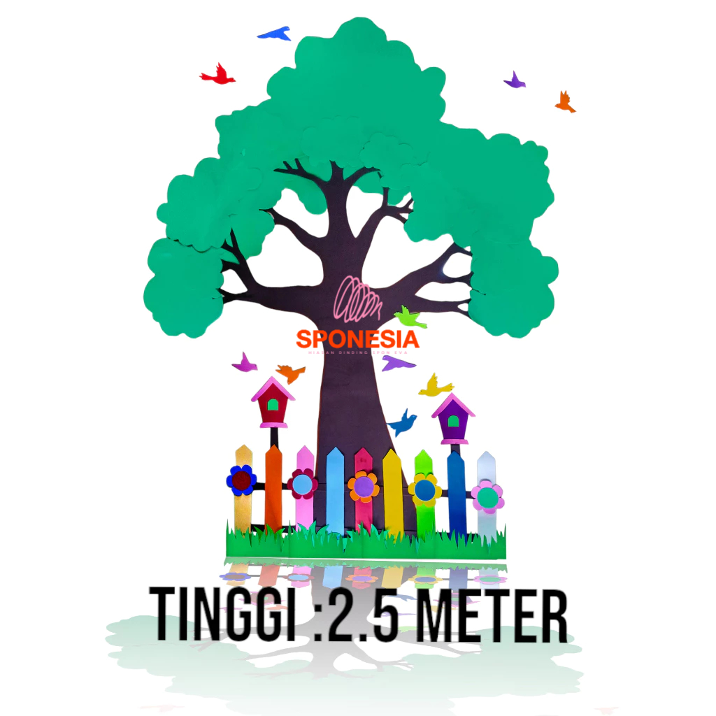 Jual 1 Set Pohon Literasi JUMBO (180 CM x 250 CM) Hiasan Dinding set ...