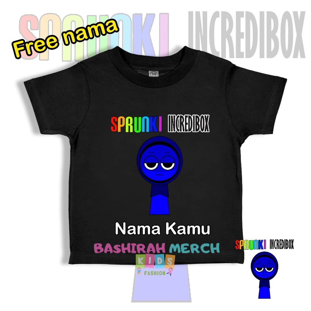 Jual kaos Baju Karakter Anak Sprunki Incredibox Biru - Bahan Adem ...