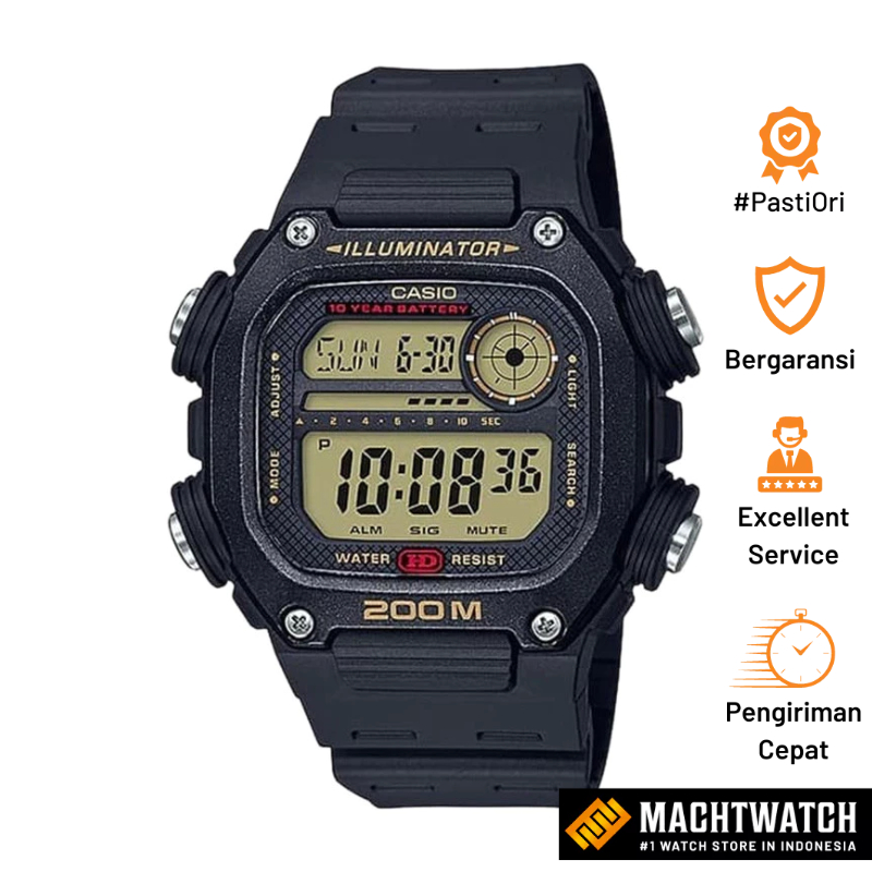 Jual Jam Tangan Pria Casio General Youth DW-291H-9AVDF Digital Dial Black Resin Band | Shopee ...