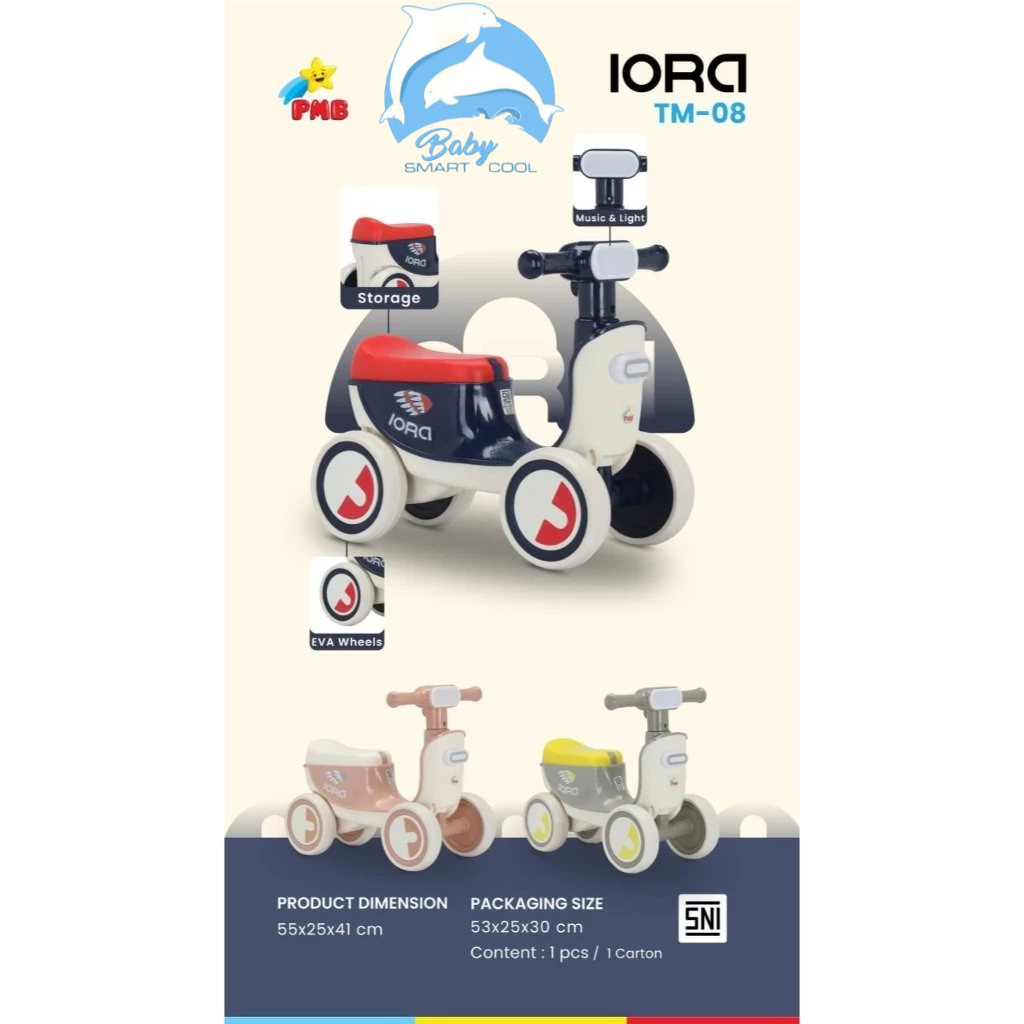 Jual MAINAN SEPEDA ANAK PMB IORA RIDE ON TM-08 SCOOPY | Shopee Indonesia