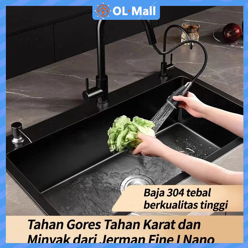 Jual SUS 304 Paket Komplit Kitchen Sink 6045/8245 Wastafel Dapur ...
