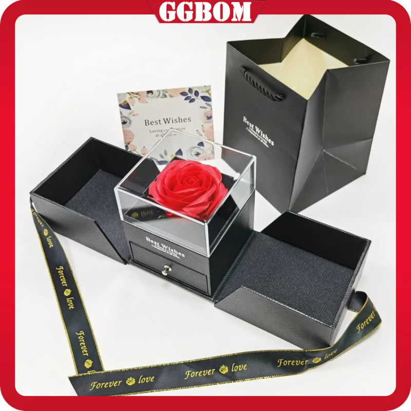 Jual Eternal Rose Gift Box Kotak Perhiasan Kado Kalung Cincin Lamaran ...