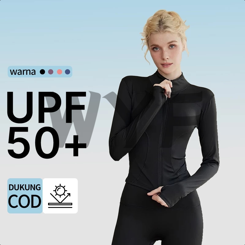Jual Jaket Lengan Panjang Untuk Olahraga Yoga Wanita UPF 50+ /Anti UV | Shopee Indonesia