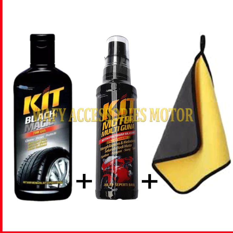 Jual Paket Isi 3 - Kit Black Magic Tire Gel 270 ml + Kit Multiguna Pump ...