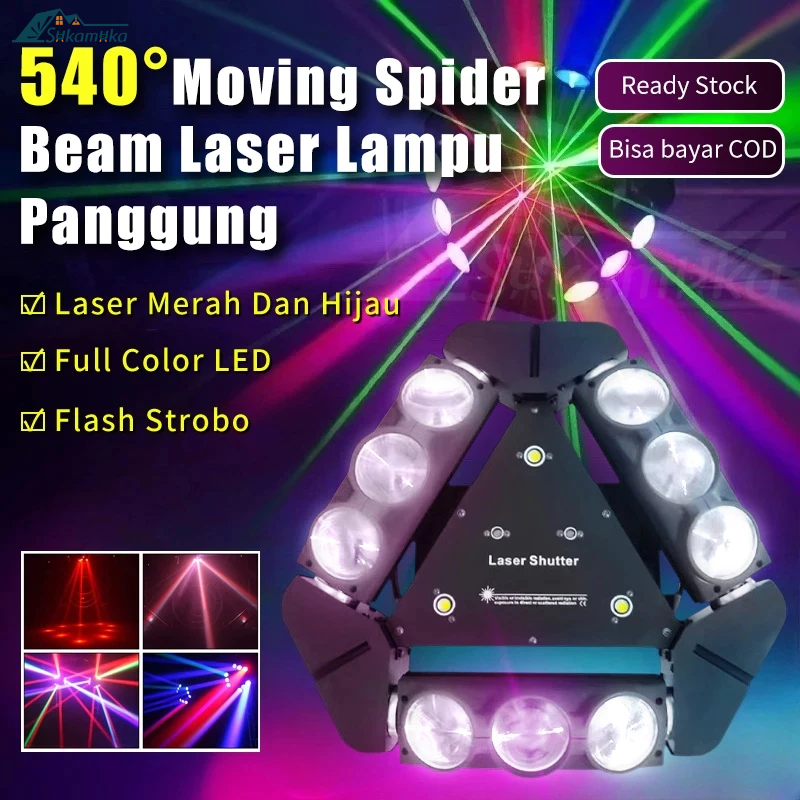 Jual Moving Head Spider Beam Light Lampu Disco Lampu Panggung Fullcolor ...