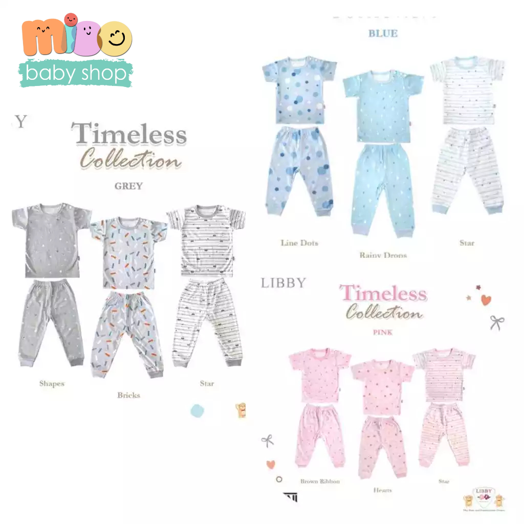 Jual LIBBY Timeless Collection Setelan Oblong Pendek - Celana Panjang Motif TERBARU 3STEL ...