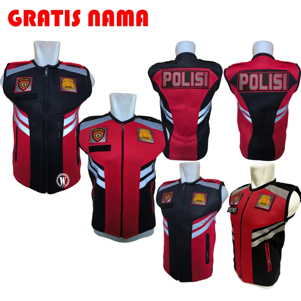 Jual Gratis Nama - Rompi Polisi Sabhara Polri Bahan Tebal Jala ...