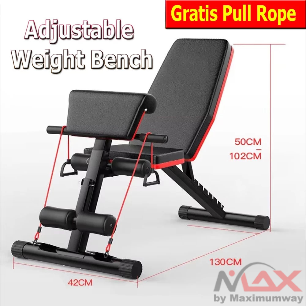 Jual Adjustable Weight Bench Kursi gym Foldable Pro Sit Up Bench Alat ...