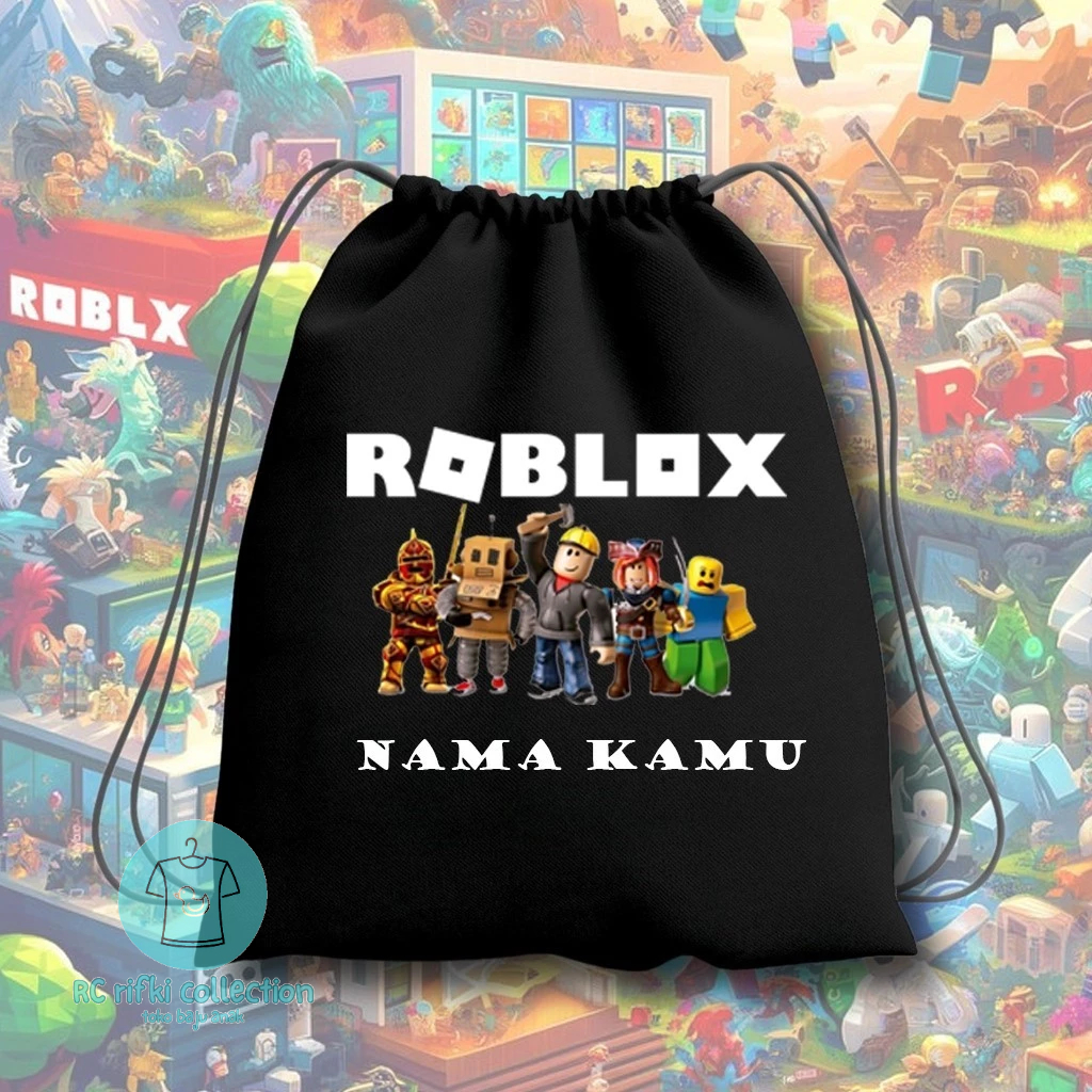Jual Tas Serut Anak Roblox Minecraft Custom Nama – Tas Praktis untuk ...