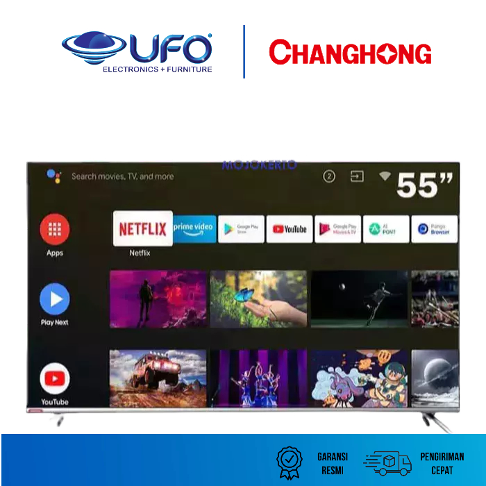 Jual Changhong TV Led Smart Android UHD 4K 55 Inch U55H7PRO | Shopee ...