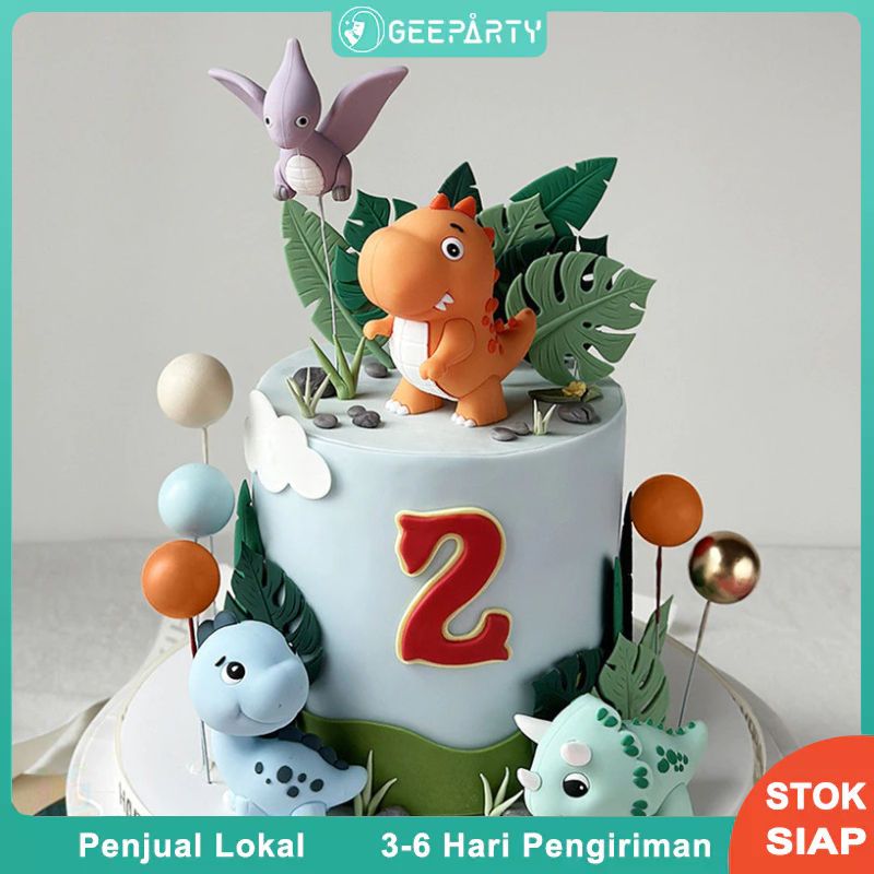 Jual Topper Kue Dinosaurus Lucu 3D T Rex Triceratops Pterosaurus Telur ...