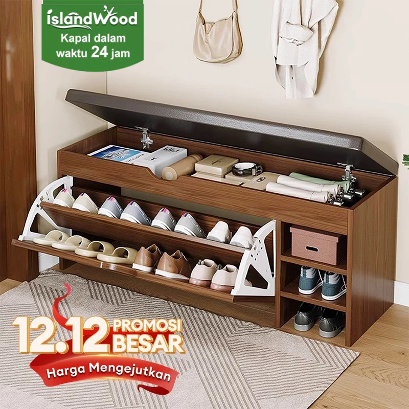 Jual Rak Sepatu Sofa Lemari Sepatu Kayu Lemari Sepatu Dengan Dudukan ...