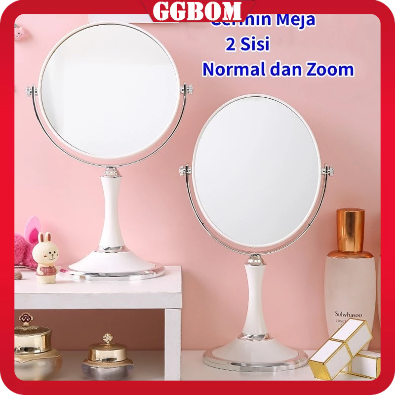 Jual Cermin Meja 2 Sisi Normal Dan Pembesar /Cermin Make up /Cermin ...