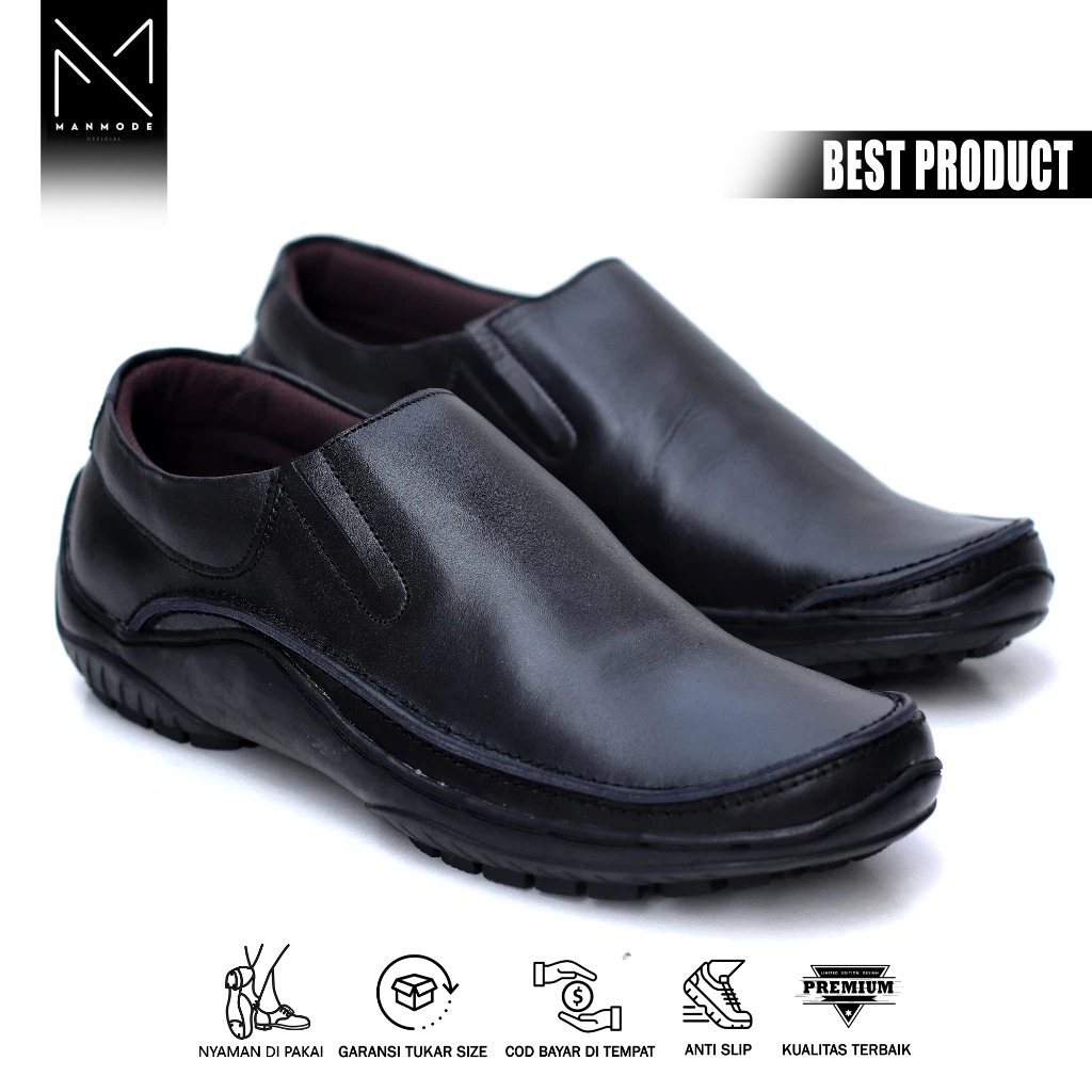 Jual Sepatu Pantofel Pria Slip On Kulit Asli - Nyaman untuk Acara ...