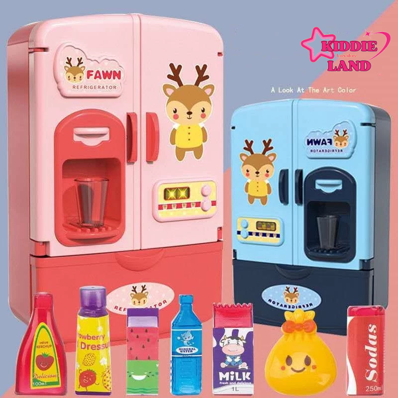 Jual Mainan Kulkas Mini Simulasi Pintu Ganda Peralatan Pendidikan Anak ...
