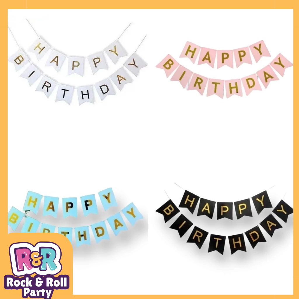 Jual BENDERA FLAG HAPPY BIRTHDAY BANNER BANNER HAPPY BIRTHDAY HURUG ...