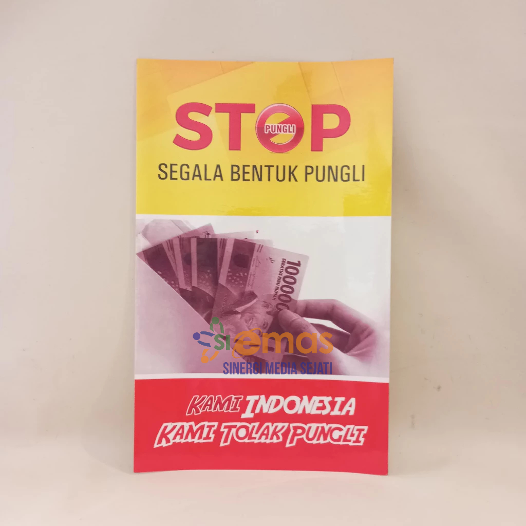 Jual Stiker Stop Segala Bentuk Pungli | Stiker Stop Gratifikasi ...