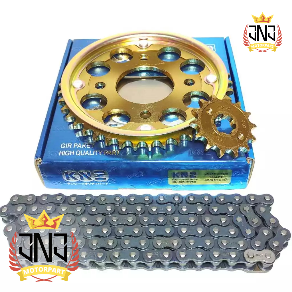 Jual GEAR PAKET BAJA GIR SET HONDA MEGAPRO MEGA PRO NEW MONOSHOCK 2011 - VERZA 14/42T 428H ...