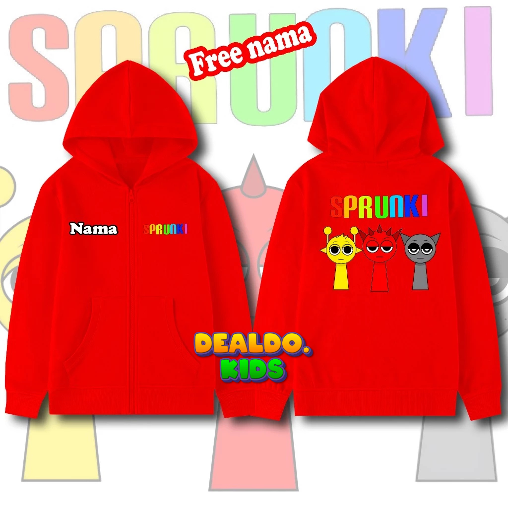 Jual Hoodie Zipper Anak Sprunki Incredibox Lucu Terbaru - Jaket anak ...