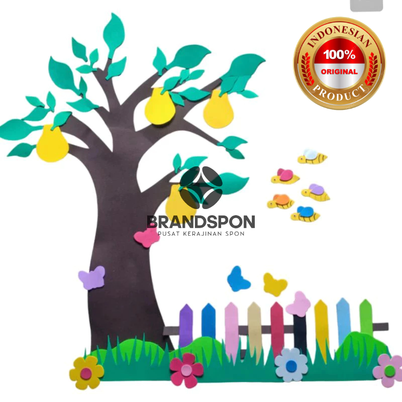 Jual Hiasan Dinding Pohon literasi Buah Dekorasi Kelas Paud TK SD ...