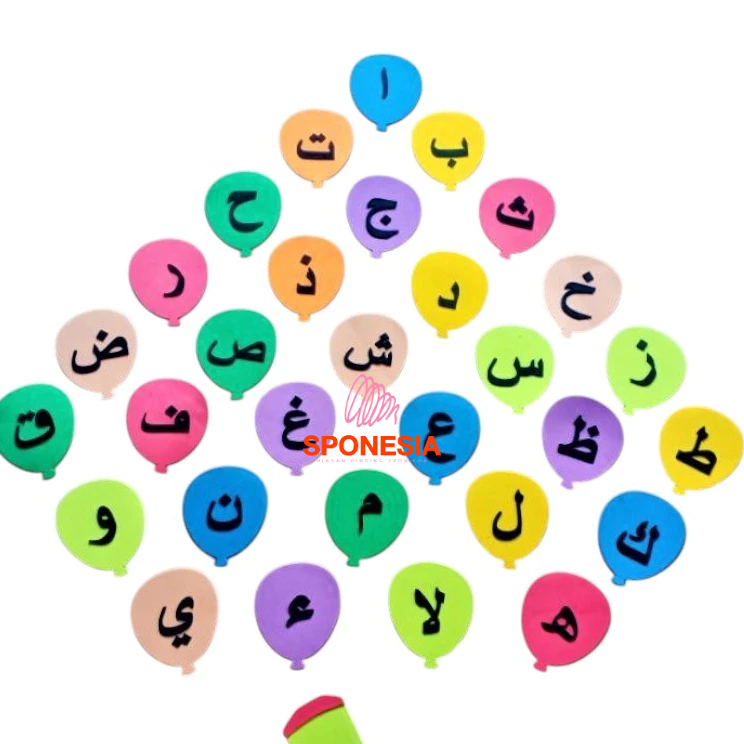 Jual 1 Set Huruf HIJAIYAH BALON Hiasan Dinding Kelas Rumah Kamar peraga ...