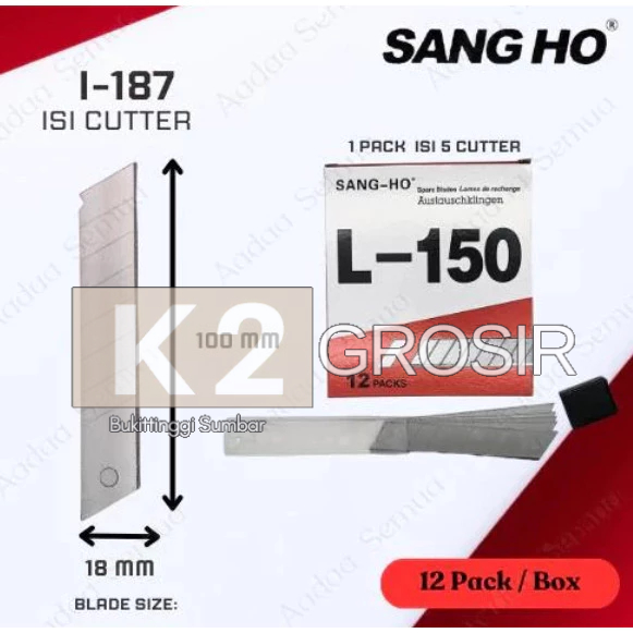 Jual Isi Cutter Besar L150 SANG-HO ( 1 Tube / Isi 5 Pcs ) | Shopee ...