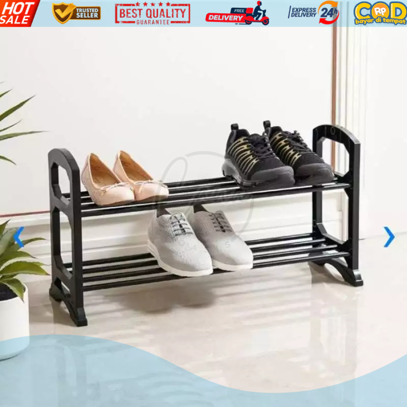 Jual CANA RAK SEPATU PIPA 2 SUSUN BISA DISUSUN TINGKAT RAK SEPATU KOST ...