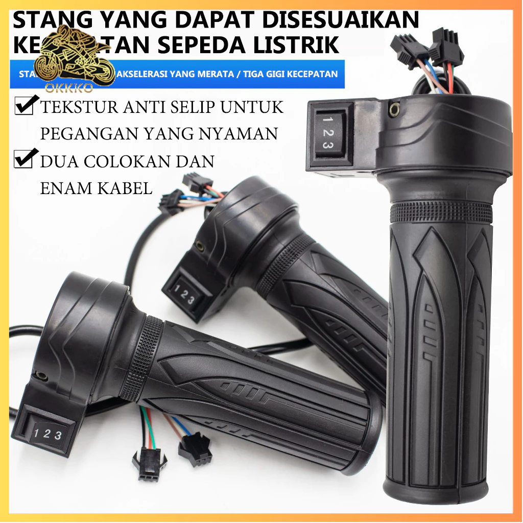 Jual 3 Speed Engkol Pengatur Kecepatan Sepeda Listrik Handle Grip Gas ...