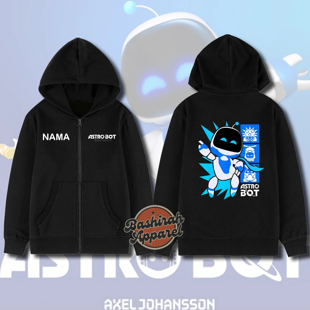 Jual Hoodie Zipper Anak Astro Bot Gamer Terbaru - Jaket Bahan Lembut ...