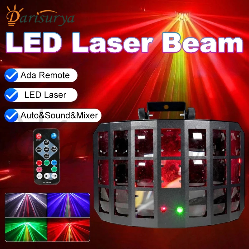 Jual Lampu Panggung Laser Beam LED LED Laser Light RGB DMX Remot ...