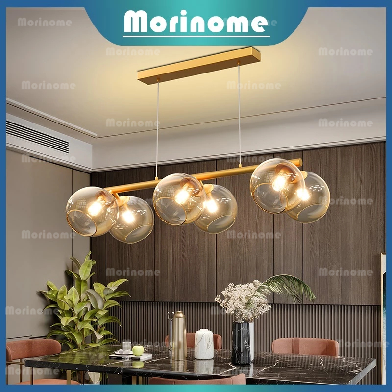 Jual Lampu Gantung Minimalis Ruang Meja Makan Mini Bar Modern 80cm Emas ...