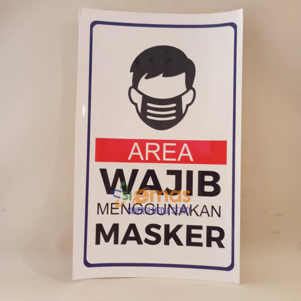 Jual Stiker Area Wajib Menggunakan Masker | Shopee Indonesia