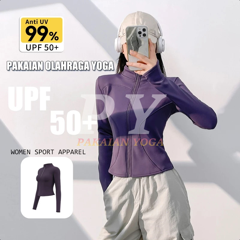 Jual Jaket Yoga Jaket Wanita Jaket Olahraga Wanita baju lari wanita UVJaket olahraga dengan ...