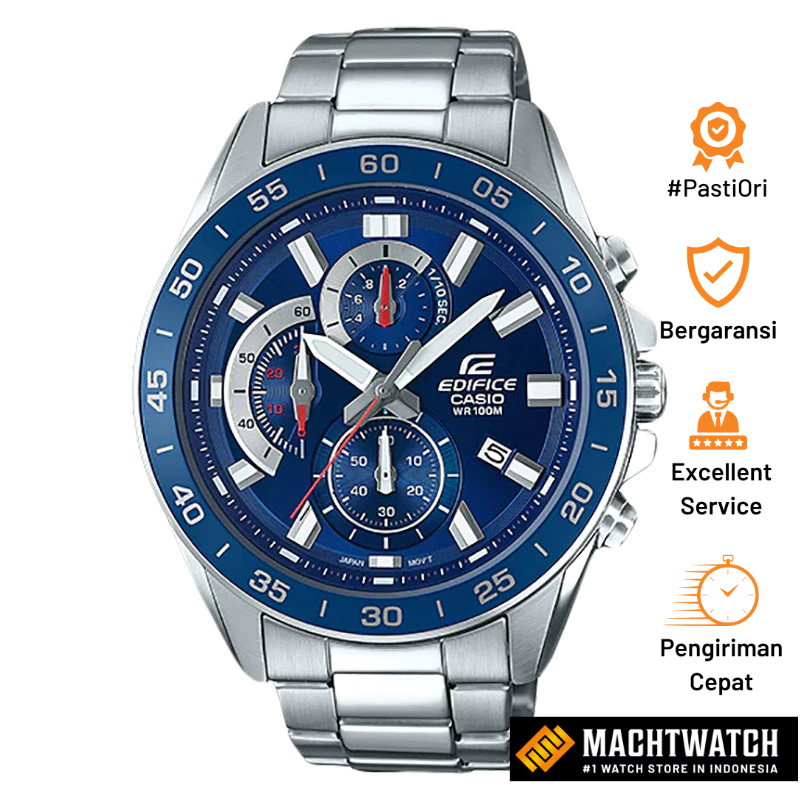 Jual Jam Tangan Pria Casio Edifice EFV-550D-2AVUDF Chronograph Men Blue ...