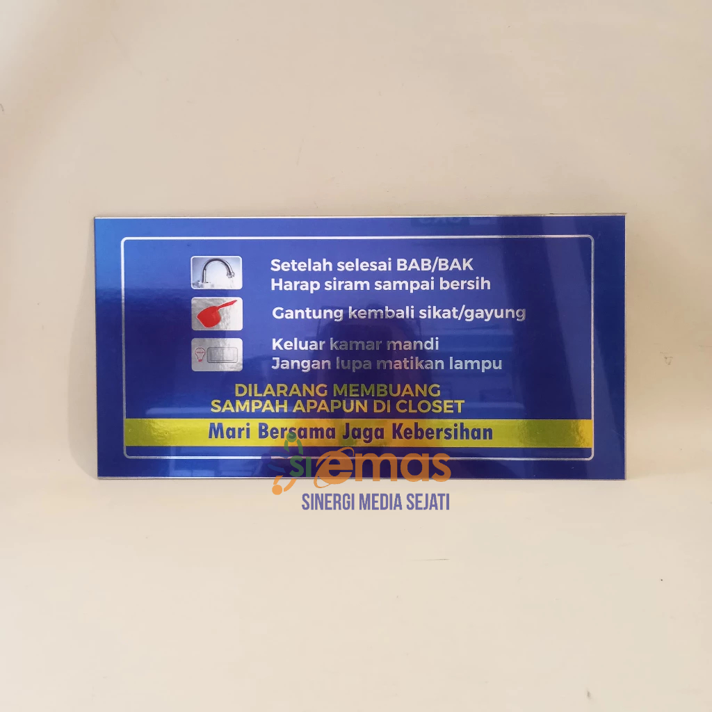 Jual Akrilik Dilarang Membuang Sampah di Closet | Akrilik Larangan ... Jual Akrilik Dilarang Membuang Sampah di Closet | Akrilik Larangan ...