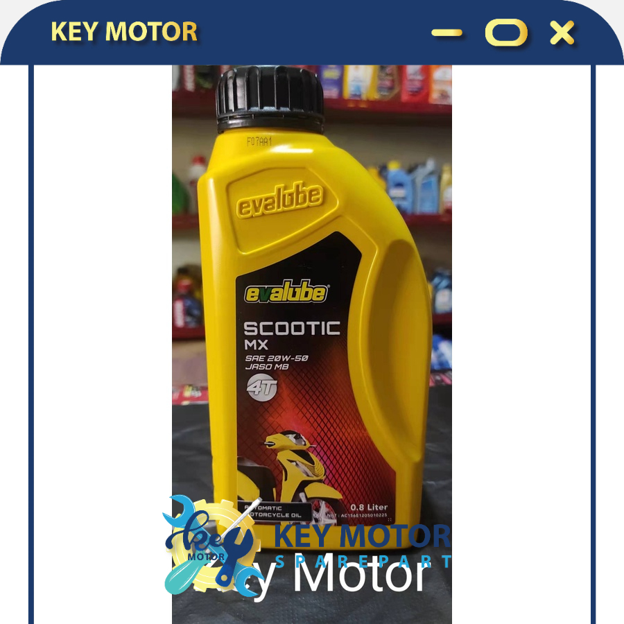 Jual Oli Evalube Scootic MX Matic 4T 20W-40 0,8L 100% Asli | Shopee ...