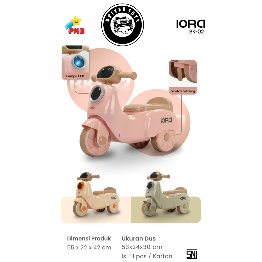 Jual MAINAN RIDE ON ANAK VESPA PMB BK-02 BK-03 F-109 EXOTIC ET-2134 ...