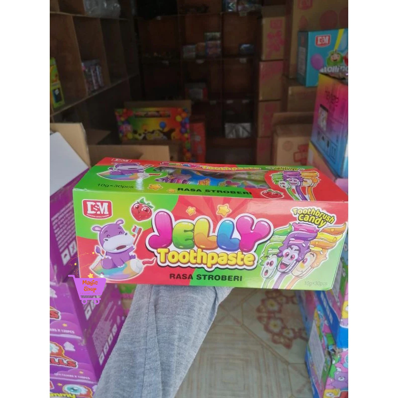 Jual DSM PERMEN SIKAT GIGI ISI 30 PCS / PERMEN JELLY PASTA GIGI ...
