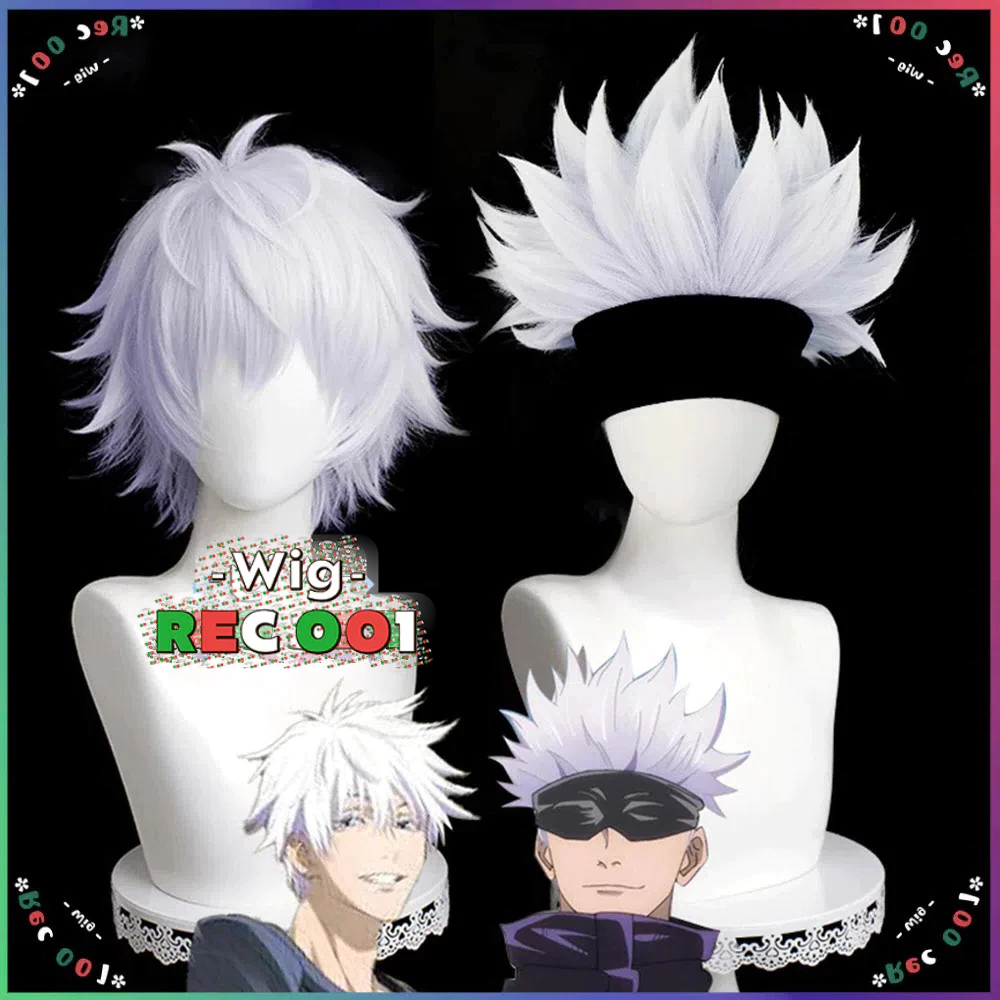 Jual 【M】Wig Gojo Satoru Cosplay Jujutsu Kaisen Orang Dewasa/Anak-Anak ...