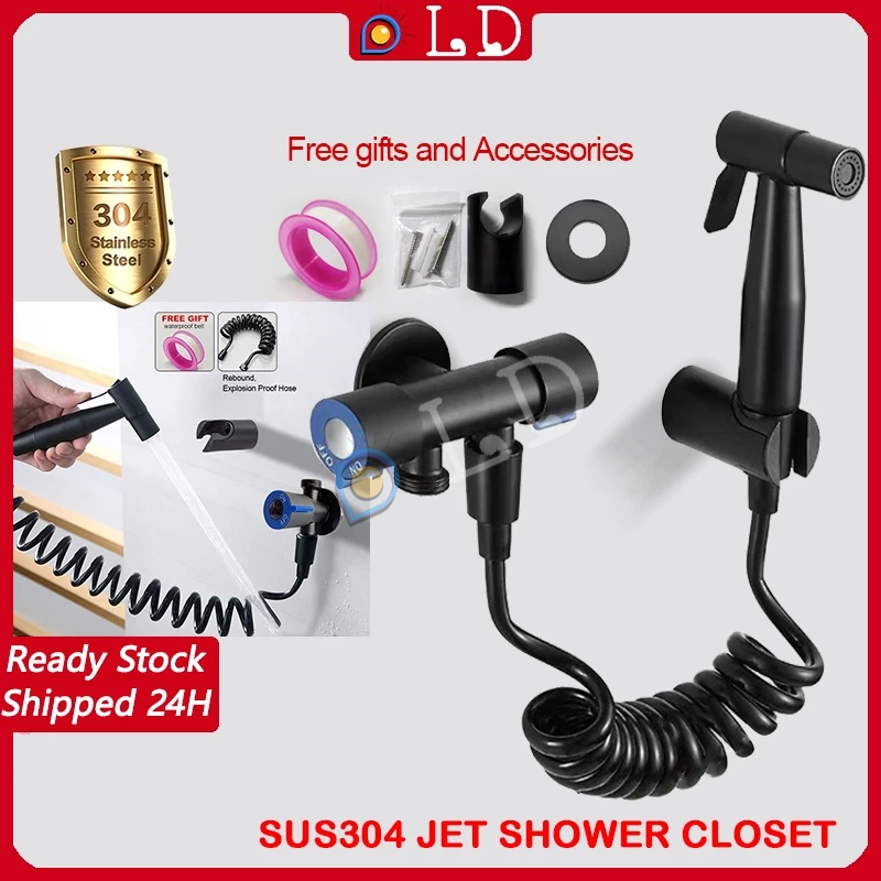 Jual SUS304 Jet Shower Closet/Kran Cabang 2/Jet Washer Toilet/Kran ...