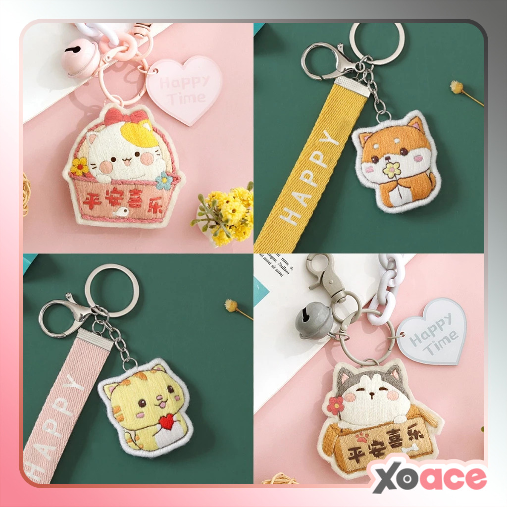 Jual DIY Set Gantungan Kunci Sulam Kerajinan Tangan Couple Keychain ...