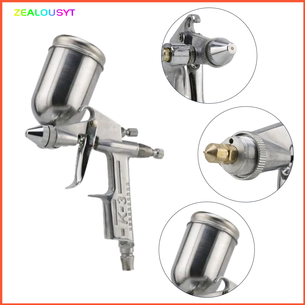 Jual K3 Spray Gun Spet Cat Angin Mesin Kompresor F75 Tabung Atas 400ml ...