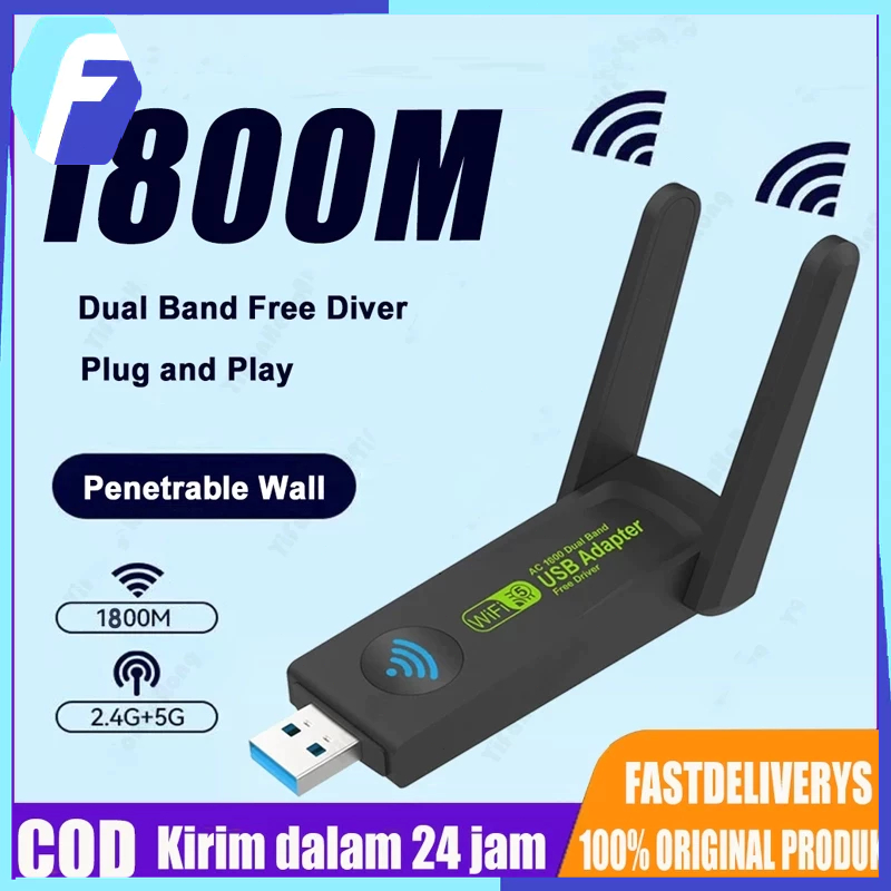 Jual USB WIFI Adapter MT 7601 Untuk dongle wifi set top box Penangkap 1800 mbps TV box | Shopee ...