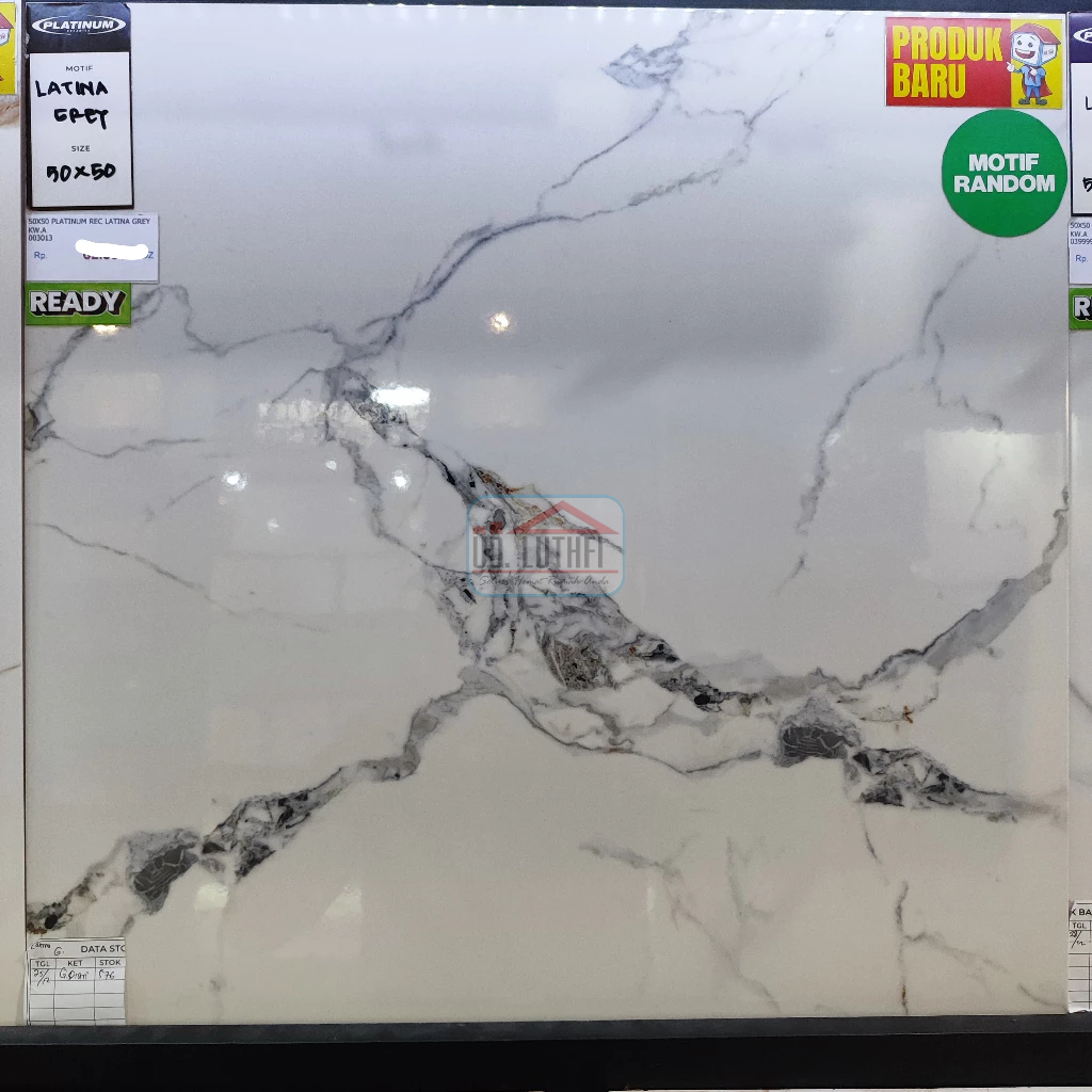 Jual Keramik Lantai Halus 50x50 Platinum Latina Grey - Keramik ...