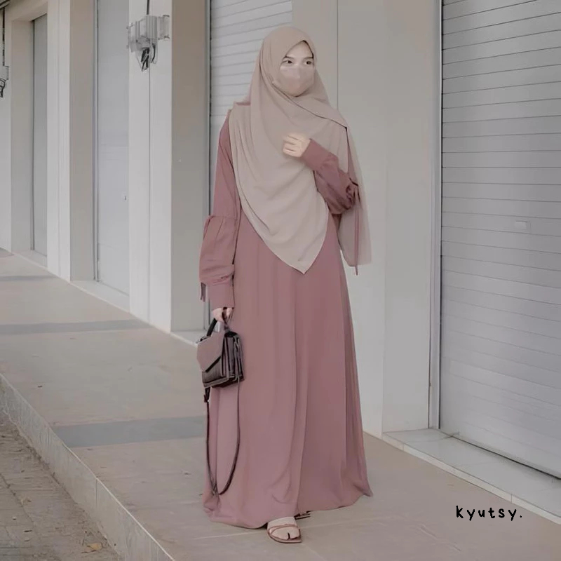 Jual Elmina Shafura Dress Gamis Terbaru 2025 Raya Collection Simple ...