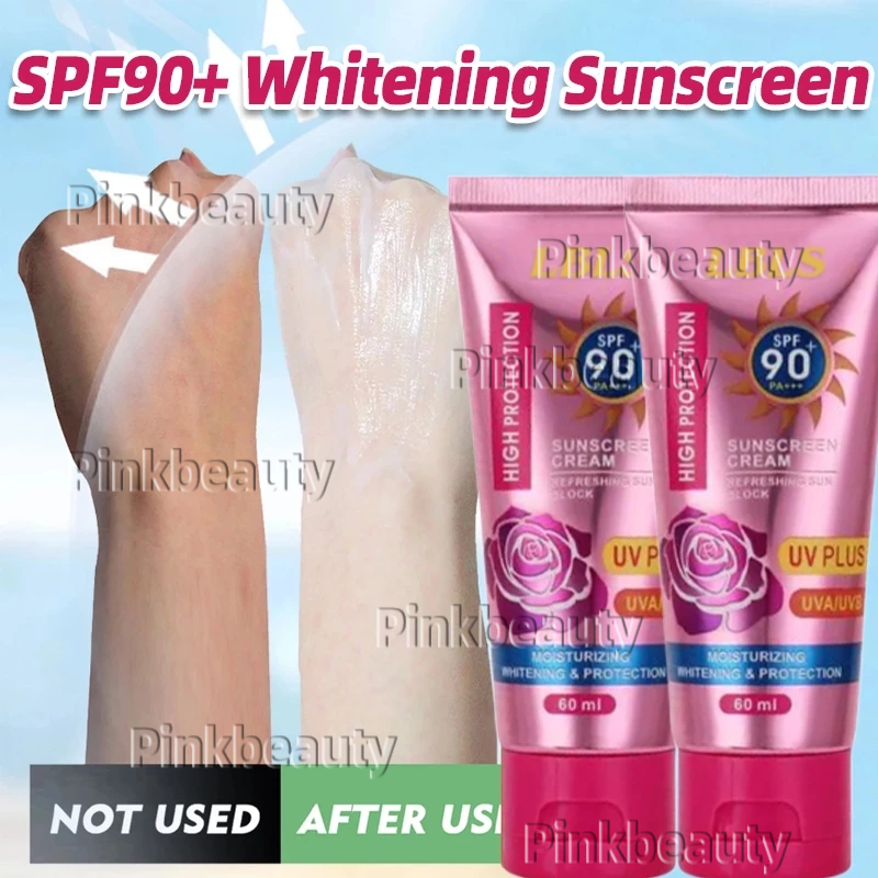 Jual Whitening Sunscreen Cream Pemutih Glowing Up Sunblock SPF90+ PA+++ Wajah Dan Badan ...